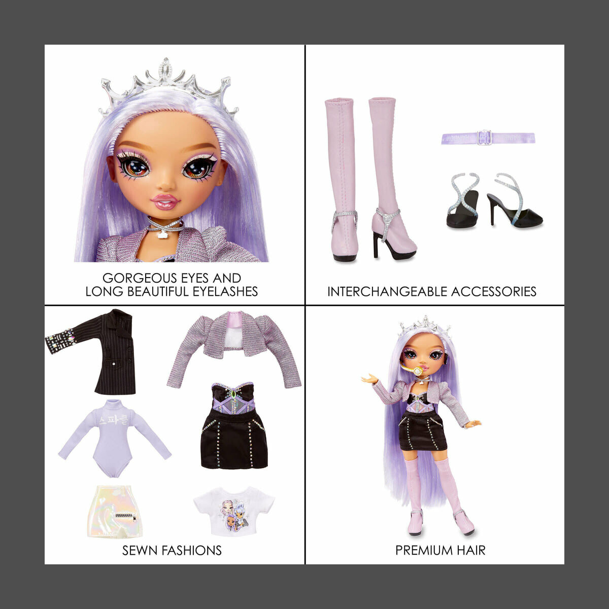 MGA Entertainment Rainbow High Royal Three K-pop – Tiara Song (Purple ...