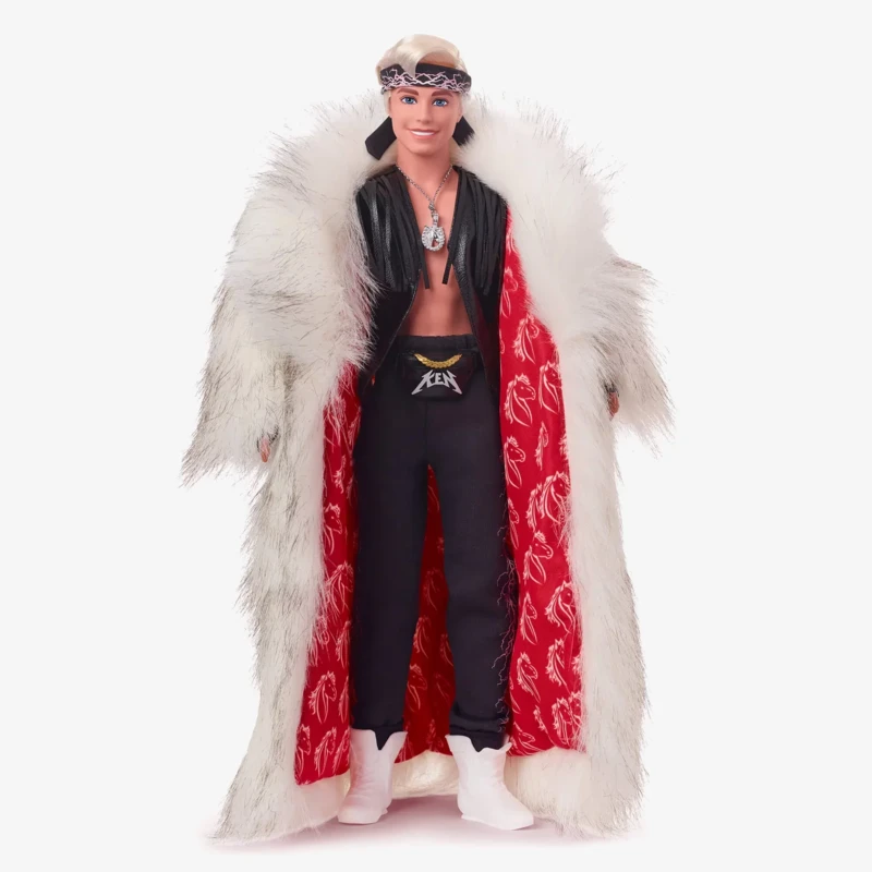 Mattel Barbie Ken in Faux Fur Coat and Black Fringe Vest (HRF31) The ...