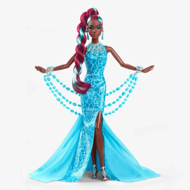 Mattel Barbie Turquoise, Gemstone Fantasy Collection (HJX21) Crystal ...