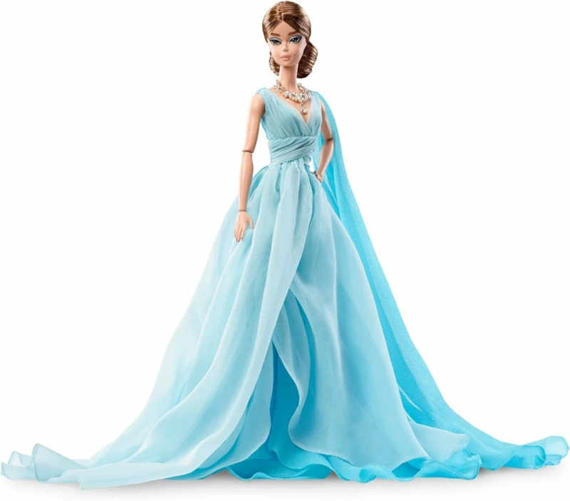 Mattel Barbie Blue Chiffon Ball Gown (DYX74) Fashion Model Collection ...