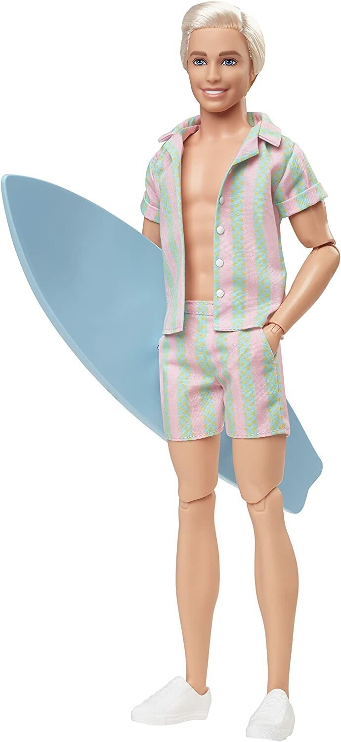 Mattel Barbie Ken, Pastel Pink and Green Striped Beach Matching Set ...